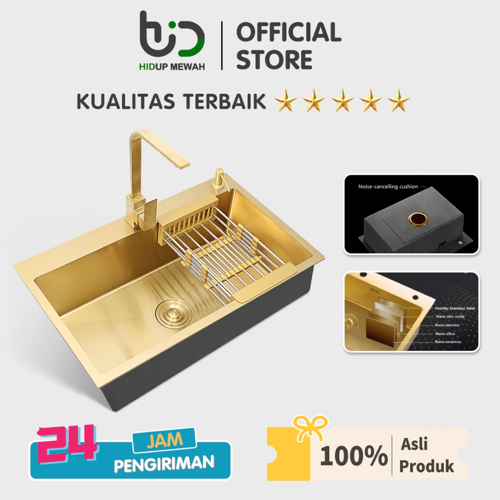 Jual Hidup Mewah SUS 304 Kitchen Sink Modern Kitchen Nano Sink Cuci ...