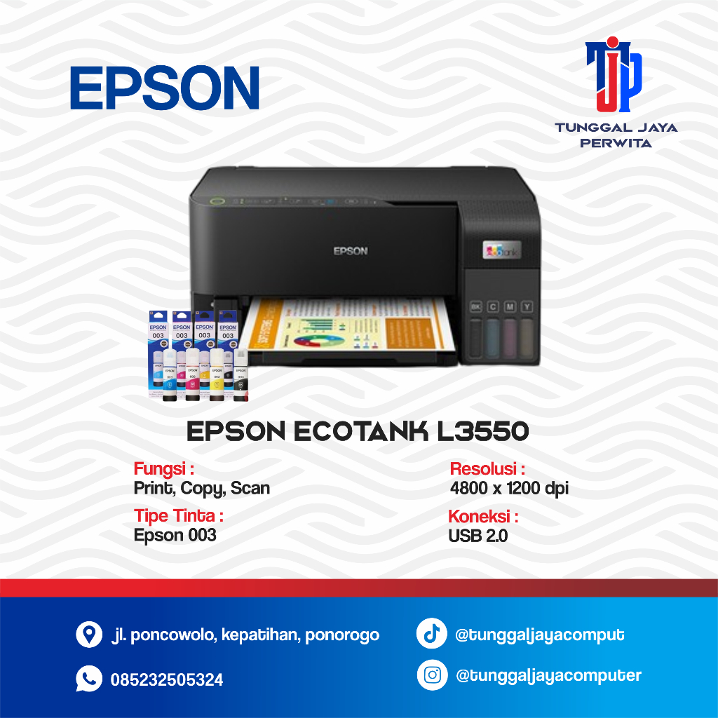Jual EPSON EcoTank L3550 Ink Tank Printer | Shopee Indonesia