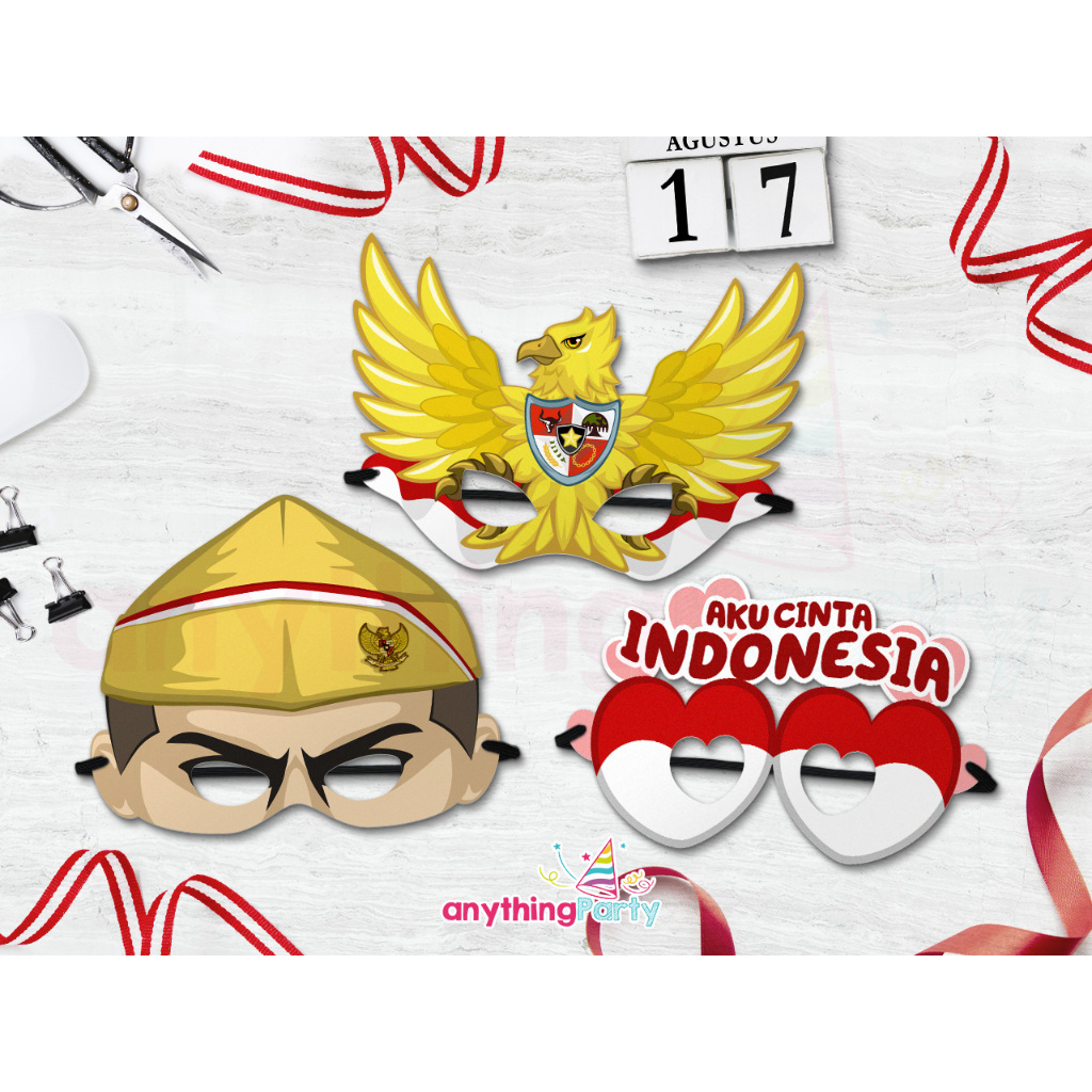 Jual HUT RI Topeng Dirgahayu Indonesia 17 Agustus | Independence Day ...