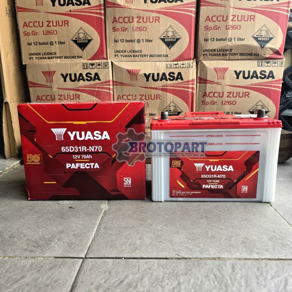 Jual Aki Mobil YUASA N70 65D31R PAFECTA Aki Basah 12v 70Ah ORIGINAL ...