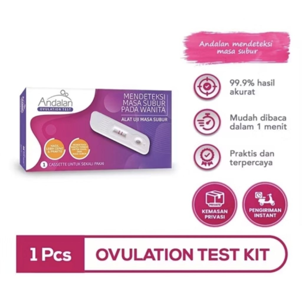 Jual Andalan Ovulation Test Kit 1pcs / Alat Tes Kesuburan Akurat ...