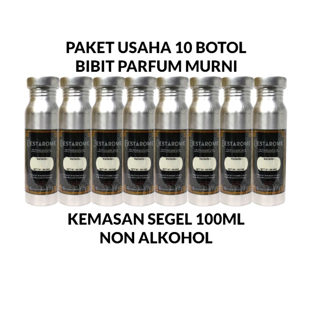 Jual PAKET USAHA 10 BOTOL BIBIT MURNI PARFUM KEMASAN 100ML PREMIUM ...