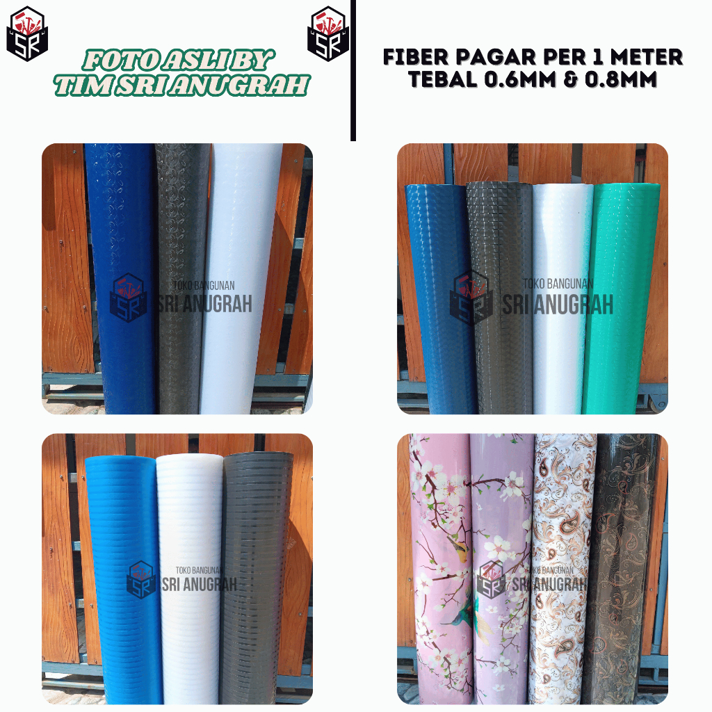 Jual Fiber Pagar Penutup Pagar Per 1 Meter Motif 3d Dimensi Dimension ...