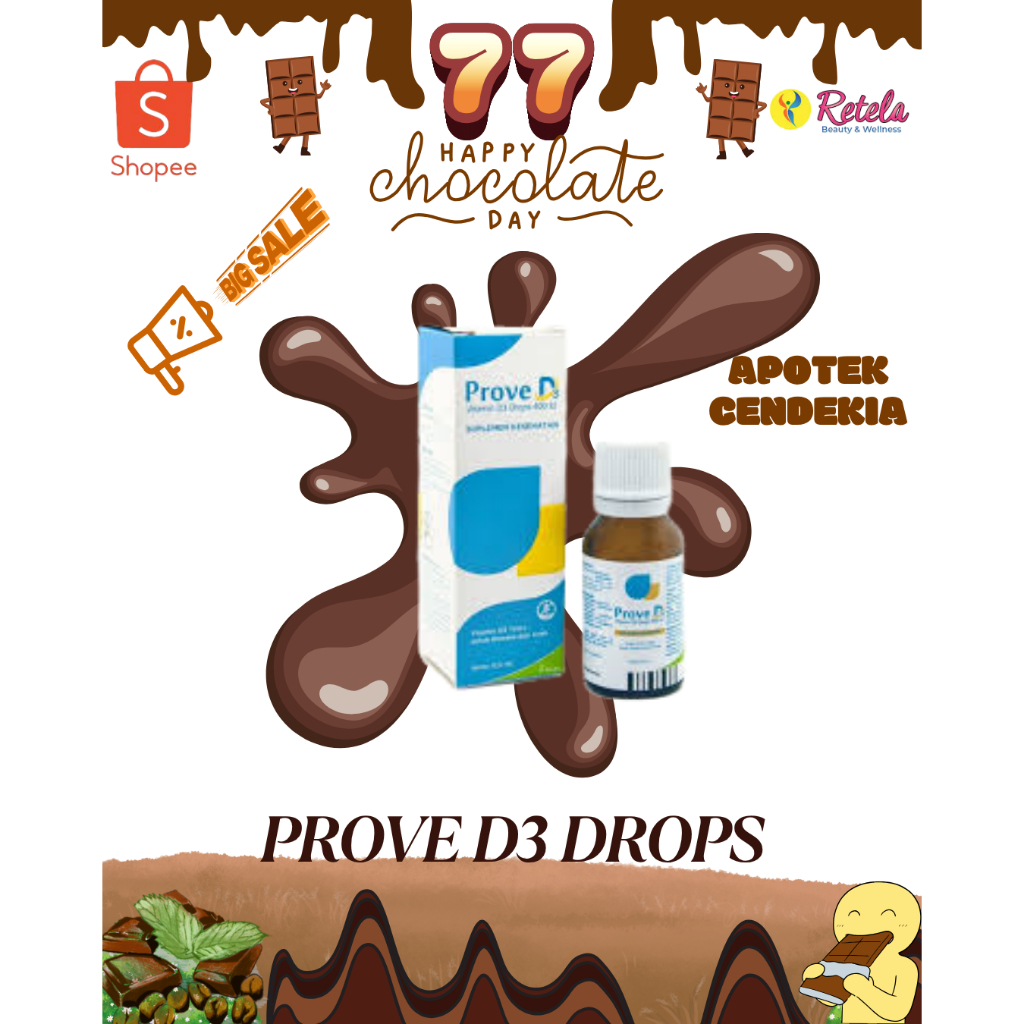 Jual PROVE D3 DROPS 12.5 ML / VITAMIN D3 400IU | Shopee Indonesia