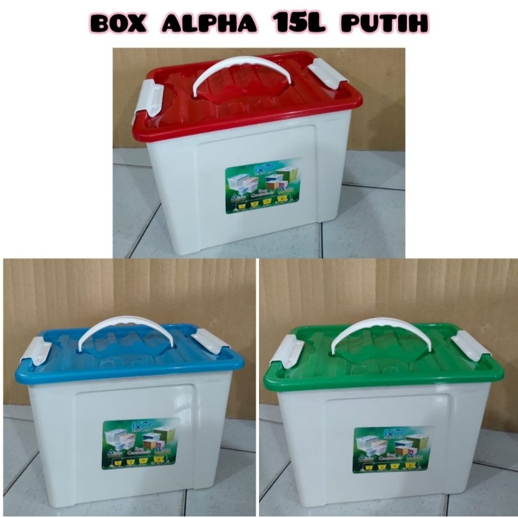 Jual BOX CONTAINER MINI/STORAGE BOX ALPHA 15L | Shopee Indonesia