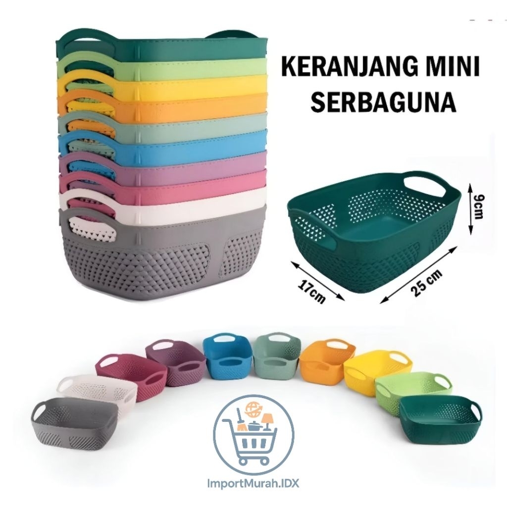 Jual Keranjang Serbaguna Plastik Mini Container Aksesories Kosmetik Atk ...
