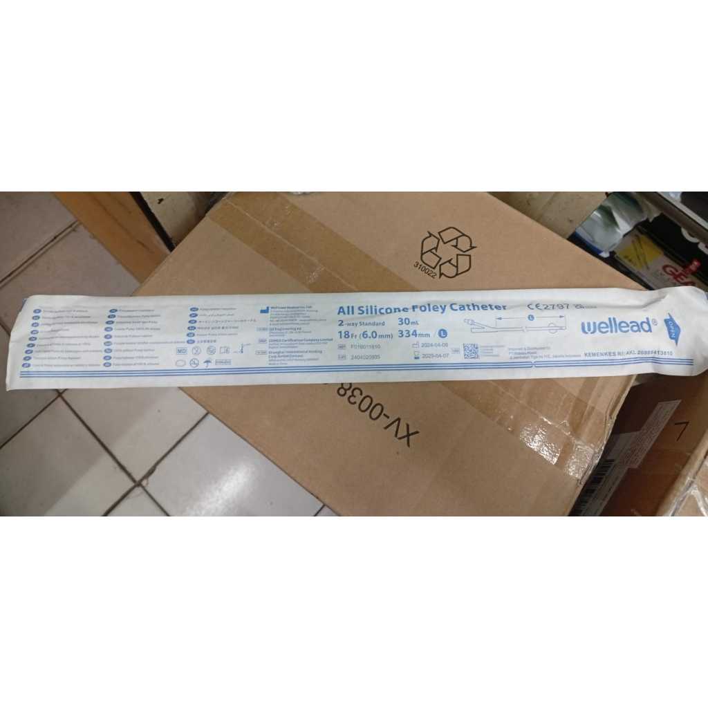Jual Foley Catheter WELL LEAD 16/18 Silicone 2 Way Foley Kateter ...
