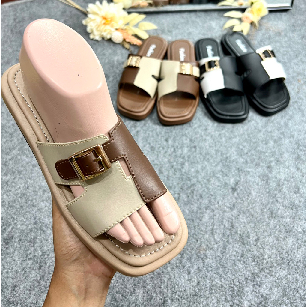 Jual SANDAL CEWEK SIMPEL MODEL KOMBINASI 2 WARNA KANIA | Shopee Indonesia