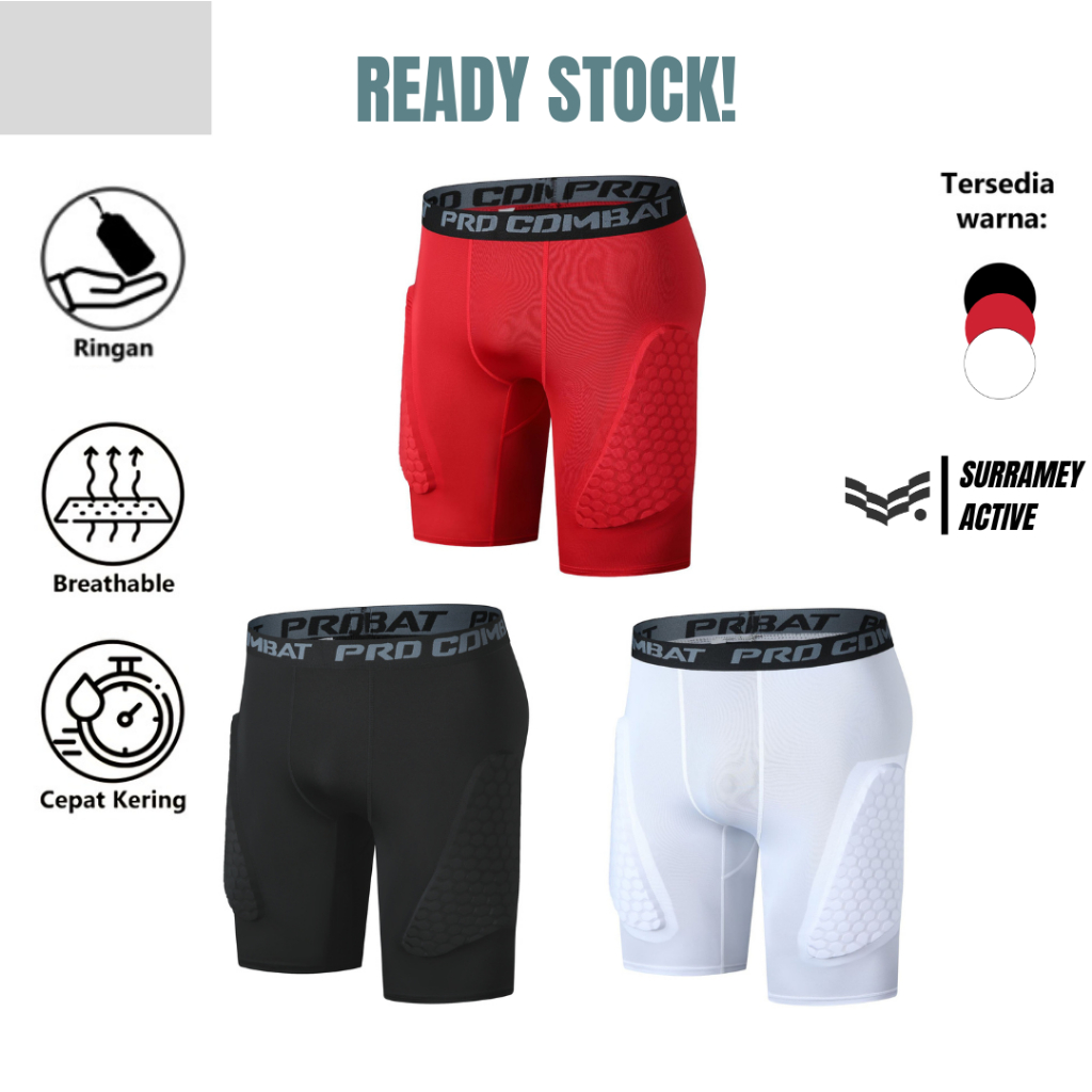 Jual Celana Pro Combat Legging With Protector Pad Pendek Pelindung ...