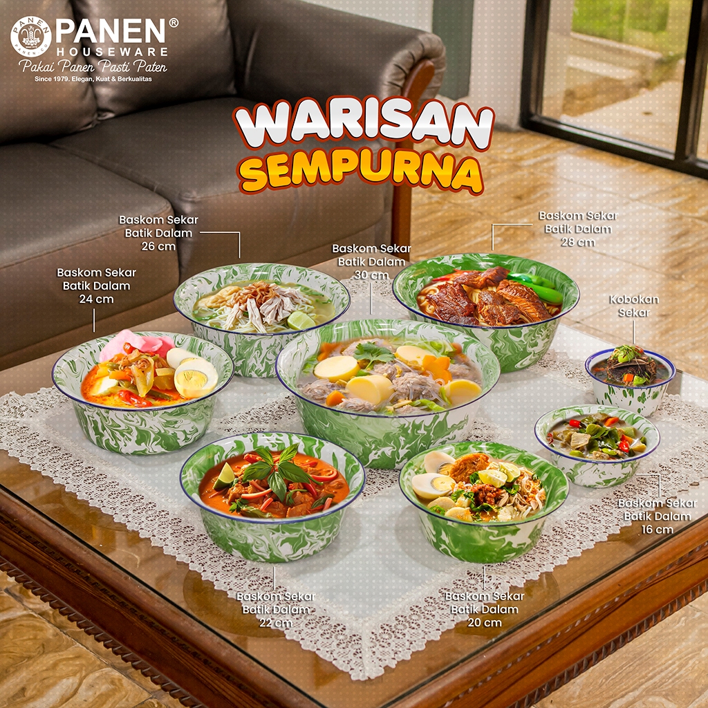 Jual Panen Set Mangkuk Lengkap Warisan Sempurna Enamel Sekar / Set ...