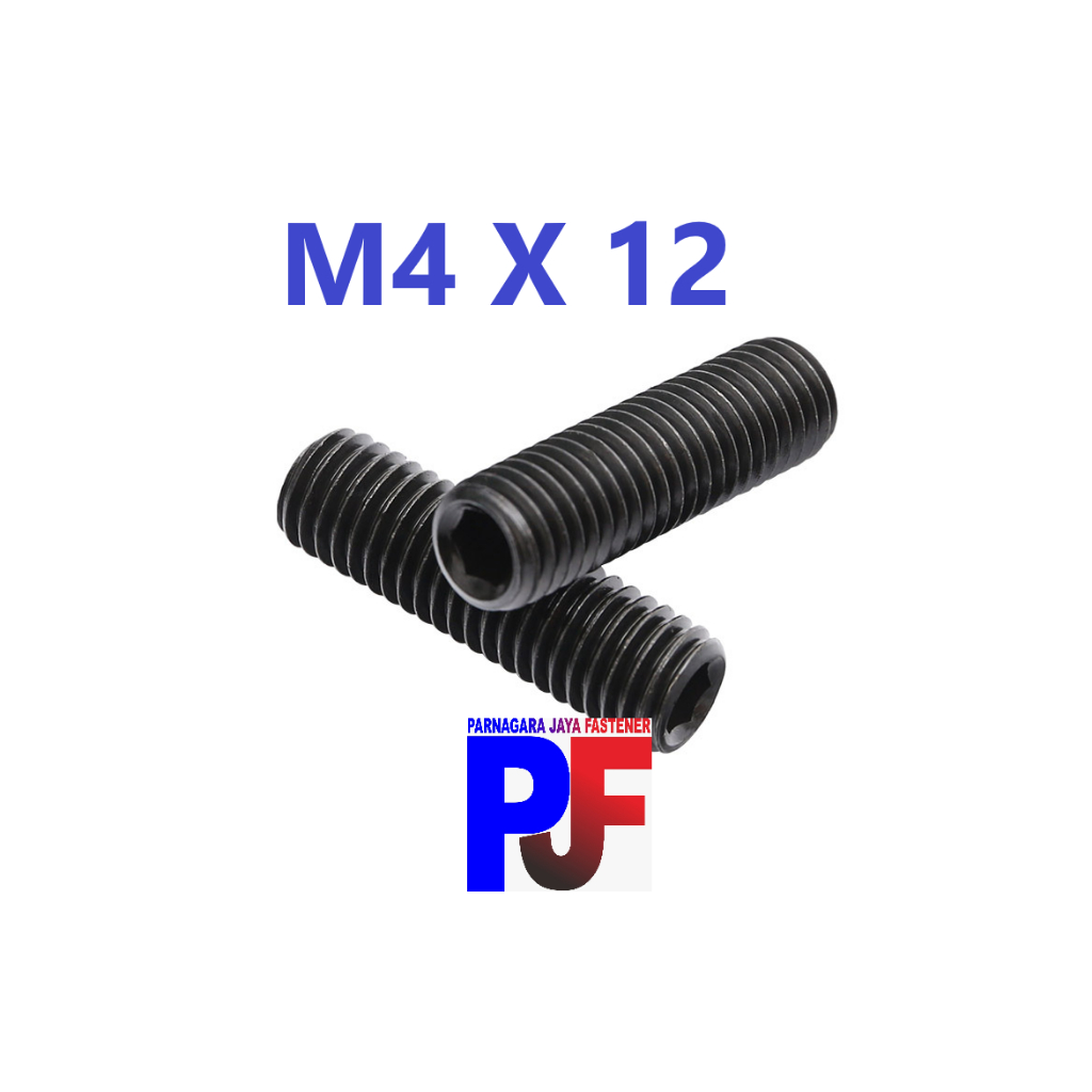 Jual Socket Set Screw Baja M4 x 12 / Baut L Tanam / L Set Hitam | Shopee Indonesia