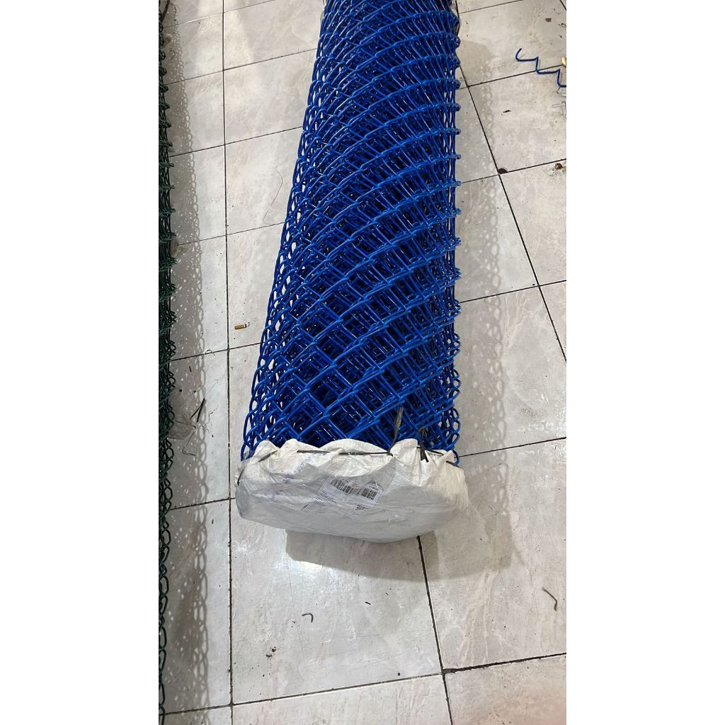 Jual Pagar kawat besi harmonika PVC biru pagar kebun pagar lapangan ...