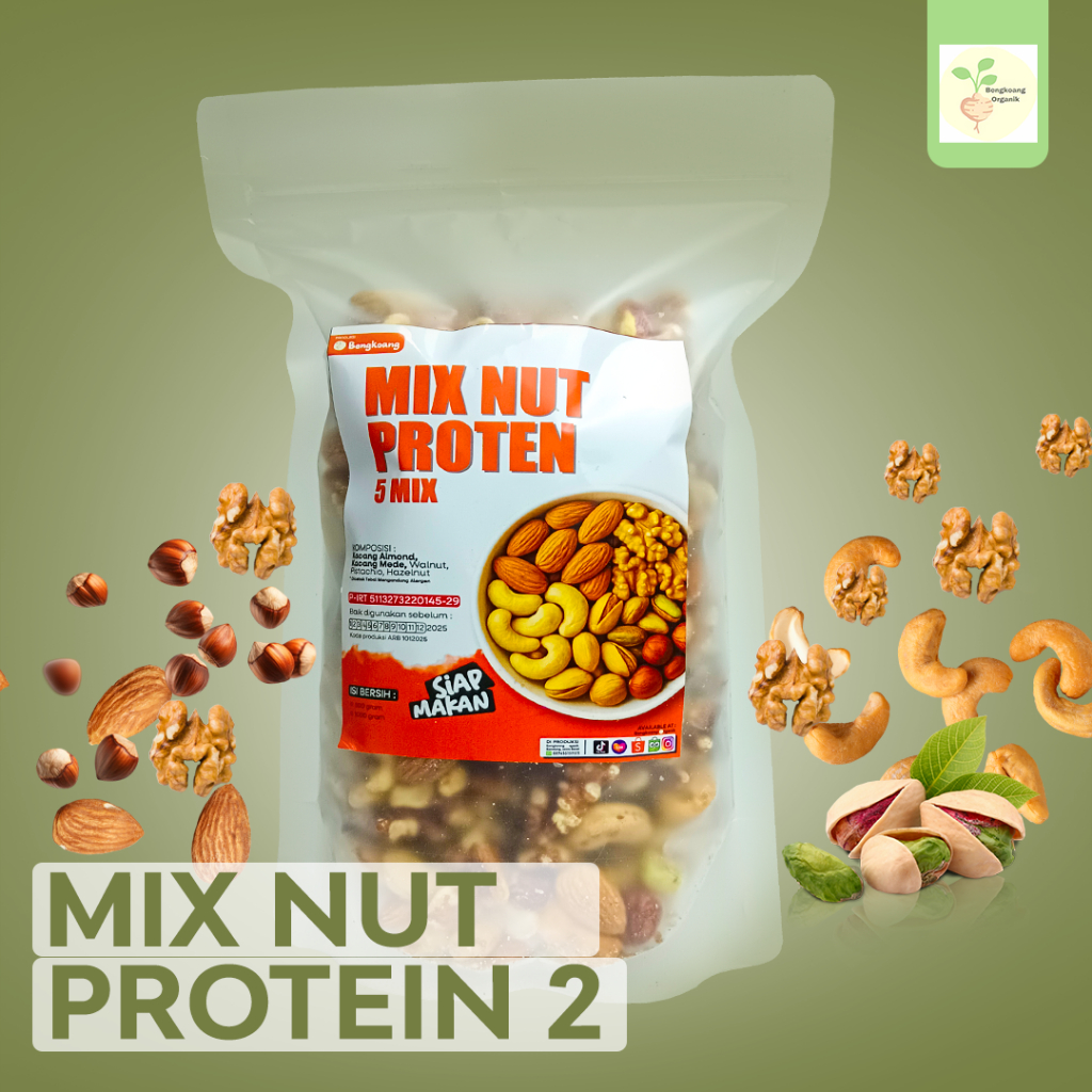 Jual MIX NUT PROTEIN 500gr - Kacang Almond, Mede, Walnut, Pistachio ...