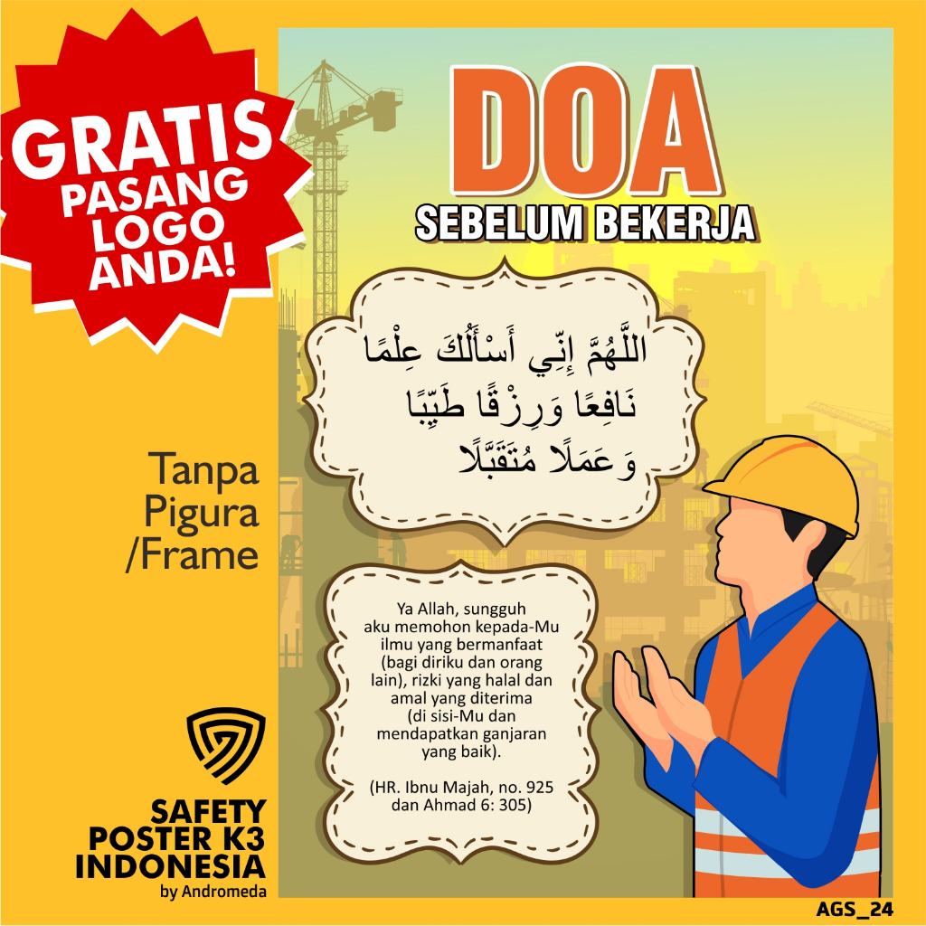 Jual Safety Poster Slogan K3 Utamakan Keselamatan dan Kesehatan Kerja ...