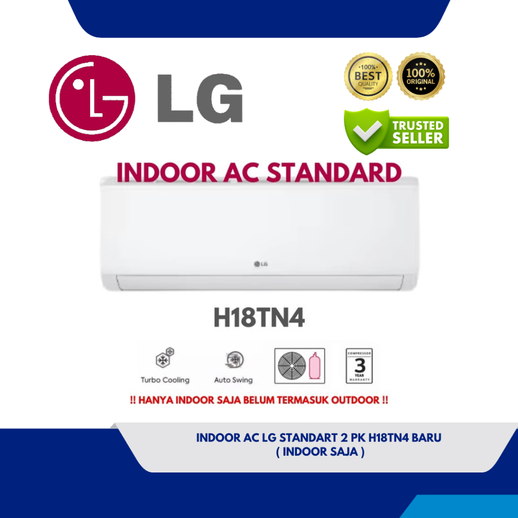 Jual INDOOR AC LG STANDART 2 PK H18TN4 BARU ( INDOOR SAJA ) | Shopee ...