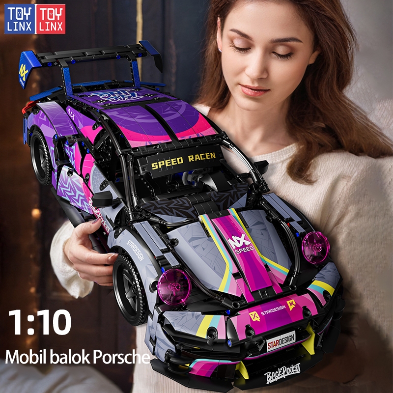 Jual TOY LINX 1:10 Model Mobil Balap Blok Susun Remote Control Mobil ...