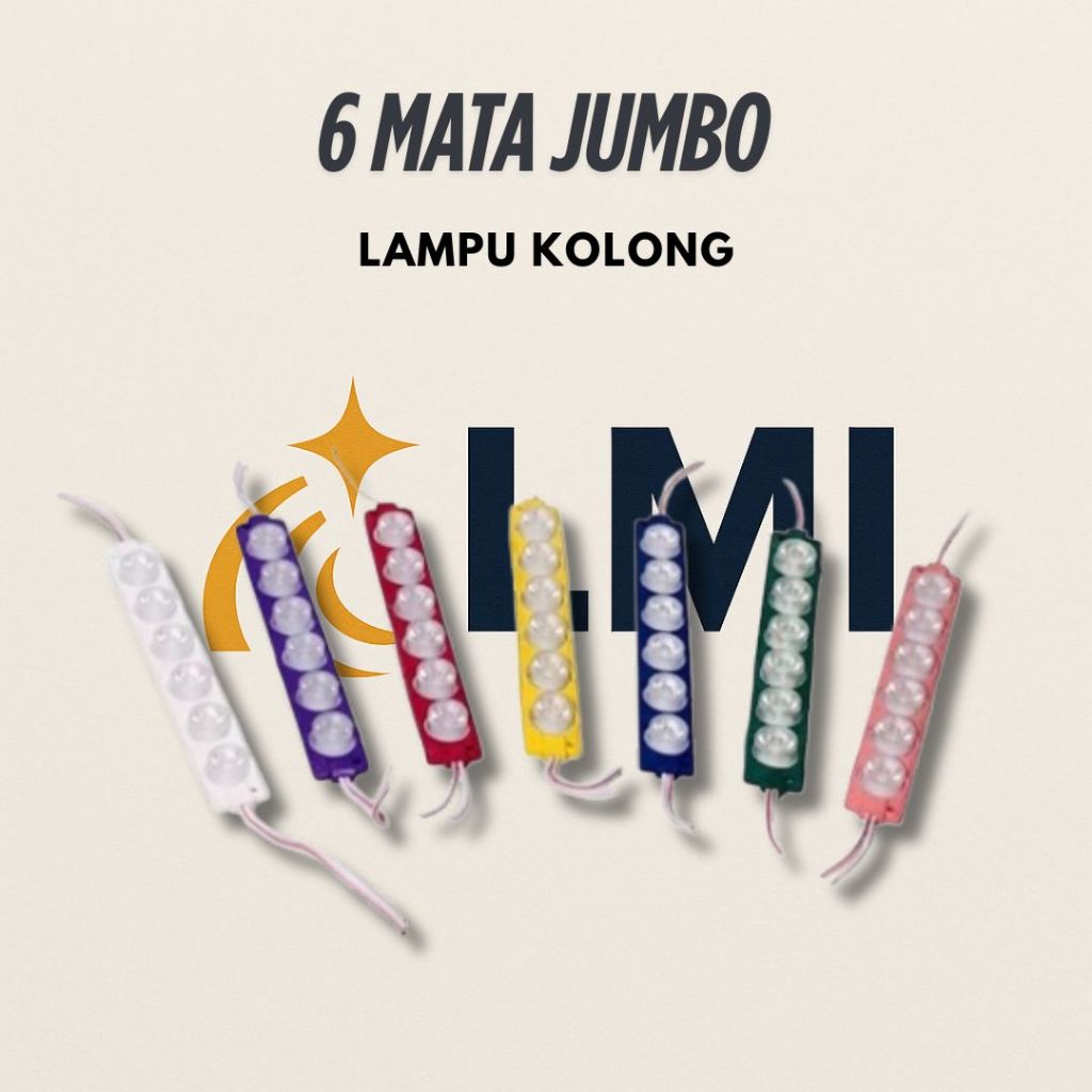Jual Lampu LED 6 Mata Jumbo 12 Volt - 24 Volt Kolong Mobil / Truk ...