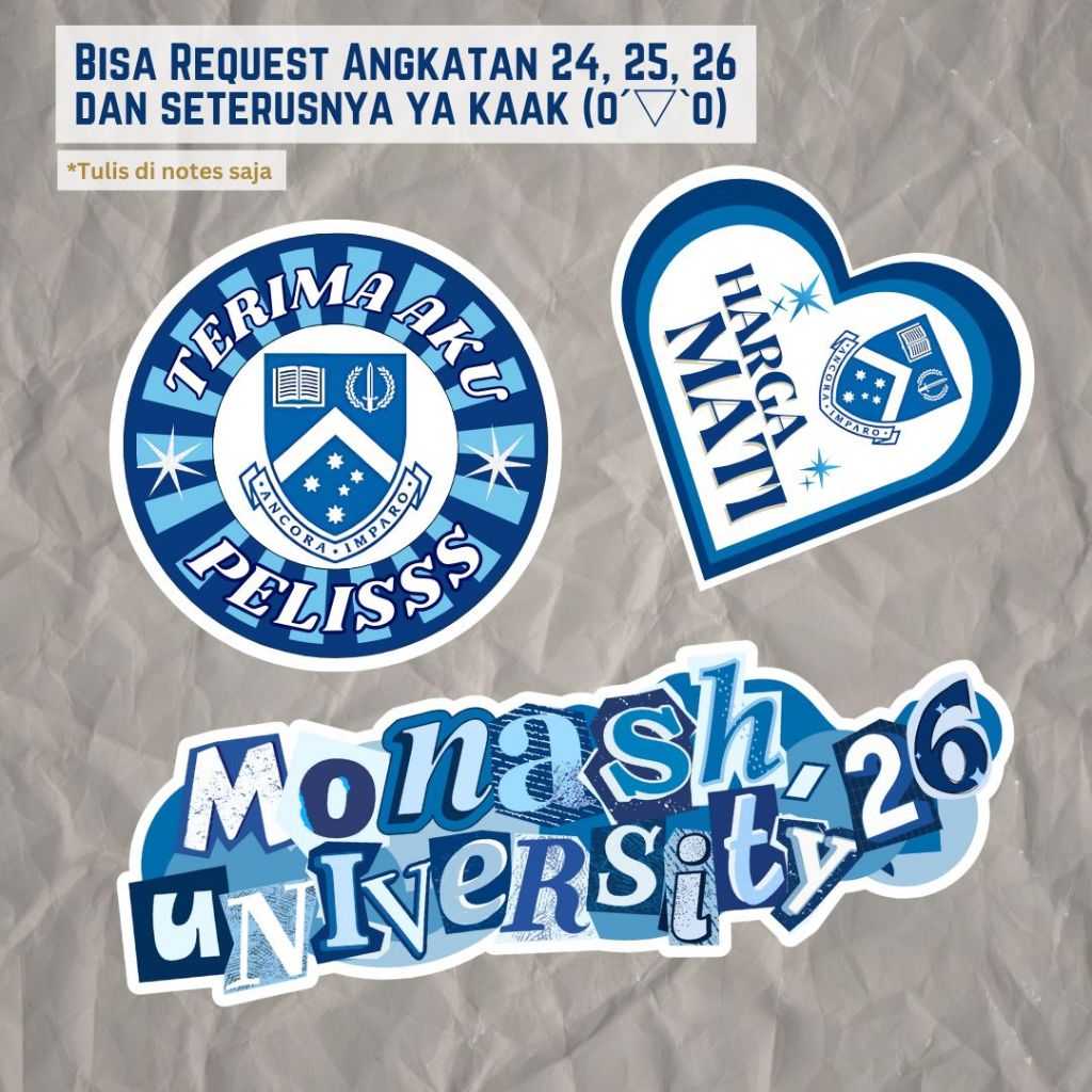 Jual STIKER CAMABA Monash University - UNIVERSITAS LUAR NEGERI KAMPUS ...