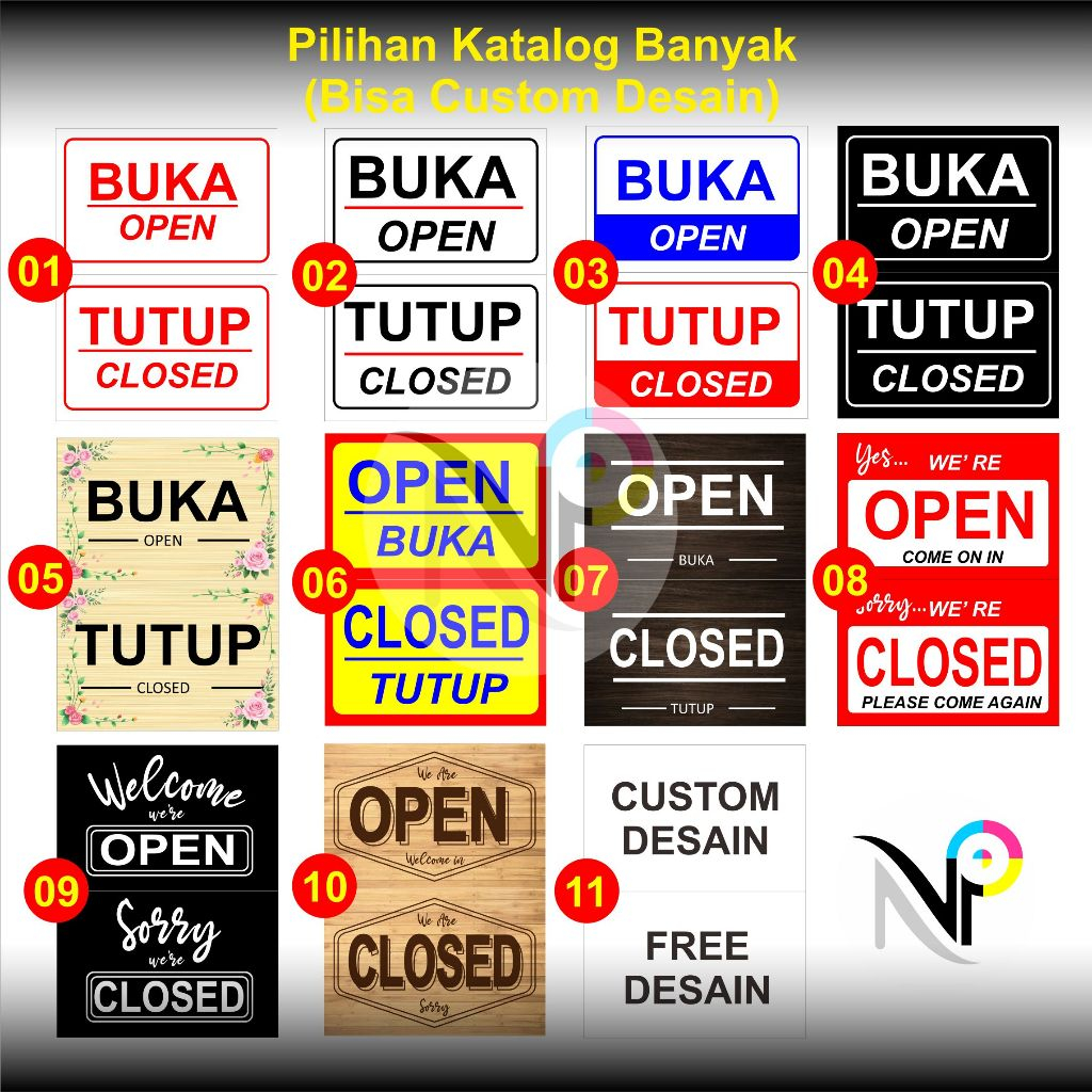Jual Sign Board Plang Toko Papan Tanda Akrilik Open / Close Buka Tutup ...