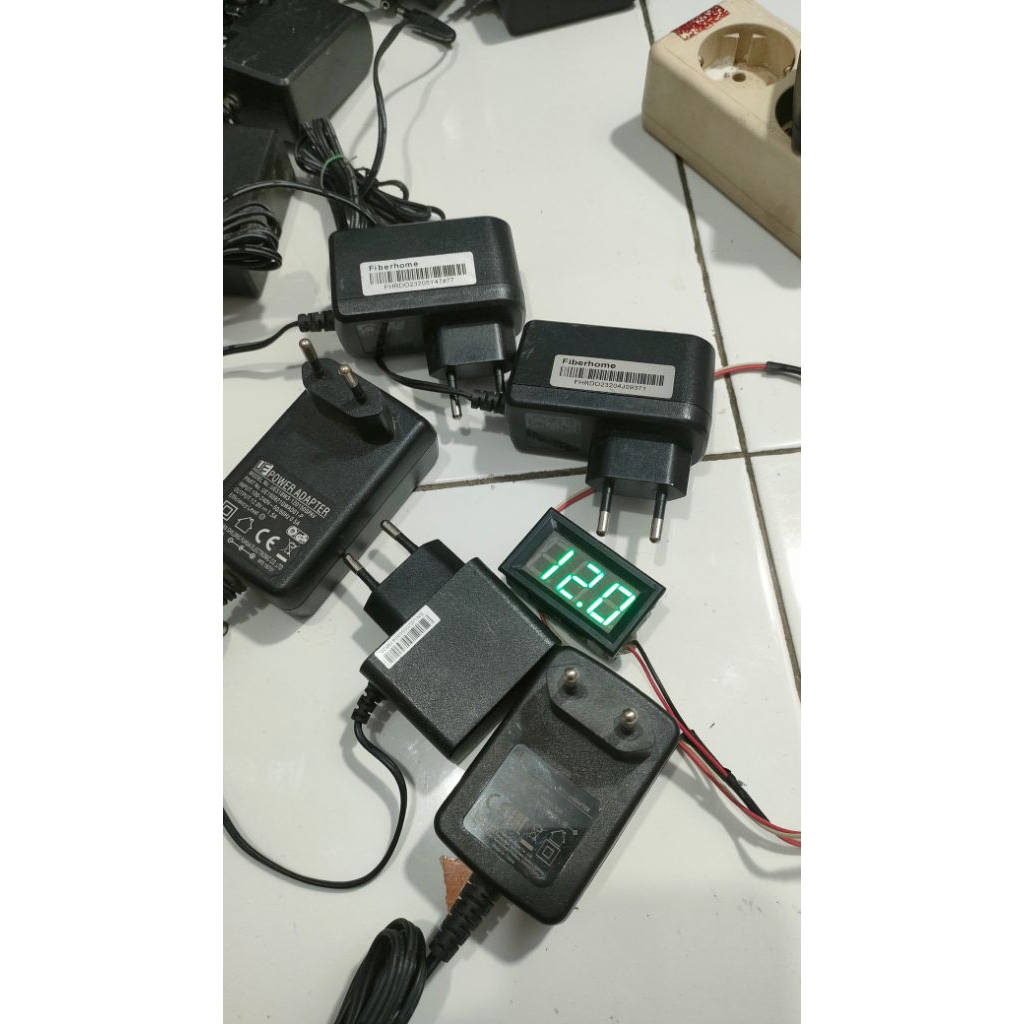Jual Adaptor 12V original bawaan ONT ZTE, HUAWEI, FIBERHOME, STB, CCTV ...