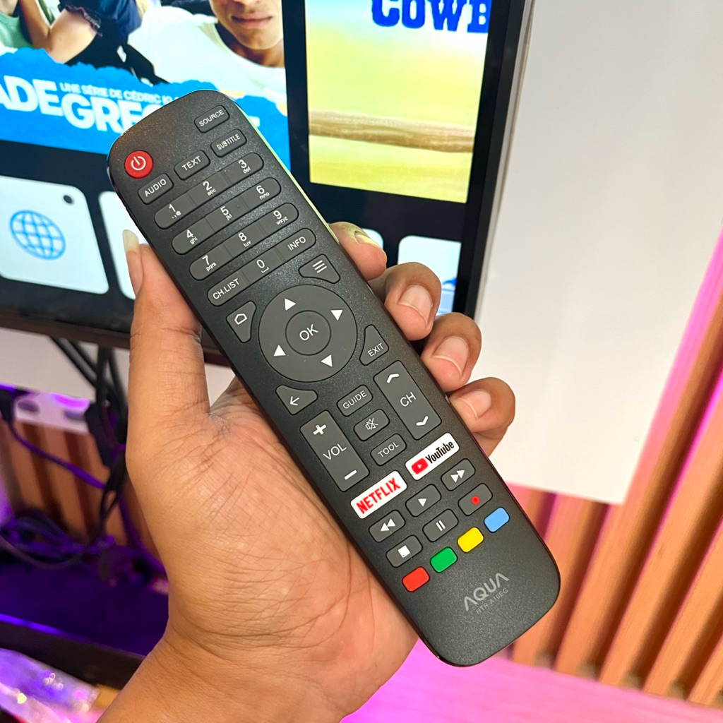 Jual REMOT ORI TV AQUA HTR-A10EG REMOT AQUA SMART ANDROID HTR-A10EG ...