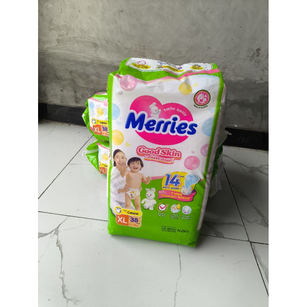 Jual Pampers Merries XL 38/ Pampers Bayi | Shopee Indonesia