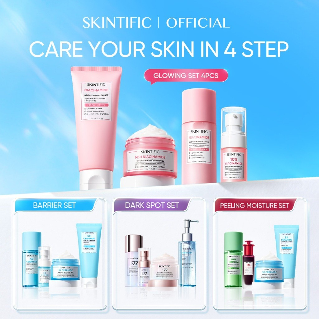 Jual [Official Outlets] SKINTIFIC - 4PCS Skincare Set | Serum Wajah ...