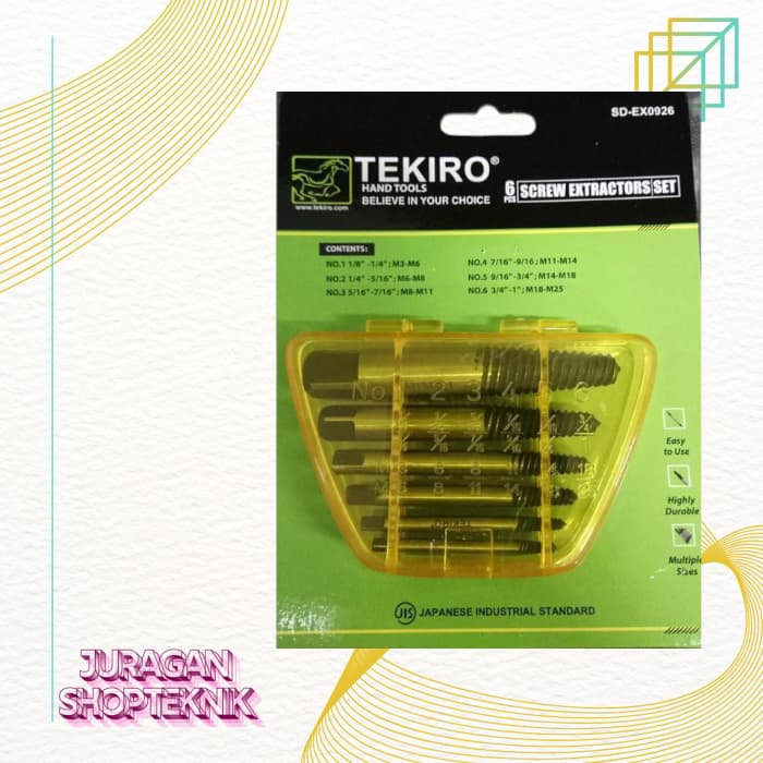 Jual TEKIRO TAP BALIK SET ISI 6 PCS UKURAN VARIASI TEKIRO SCREW ...