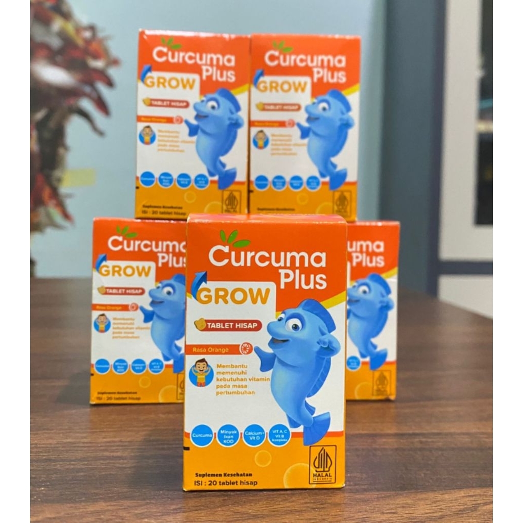 Jual CURCUMA PLUS GROW TABLET HISAP (Membantu Meningkatkan Tinggi Badan ...