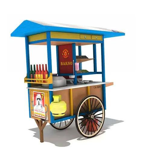 Jual Miniatur Gerobak Bakso Super Mini Mainan Anak Papercraft Miniature ...