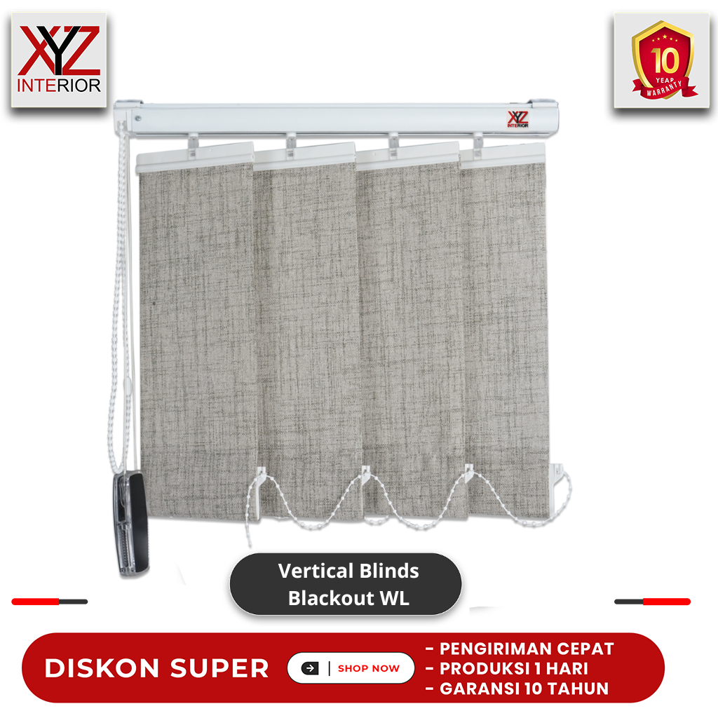 Jual XYZ INTERIOR - Nove Vertical Blind Indoor Blackout 100% Seri WL - Ukuran Custom | Shopee ...