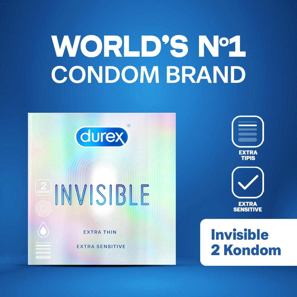 Jual Durex Invisible Kondom Super Tipis Kondom Aman Pria 2s - Extra ...