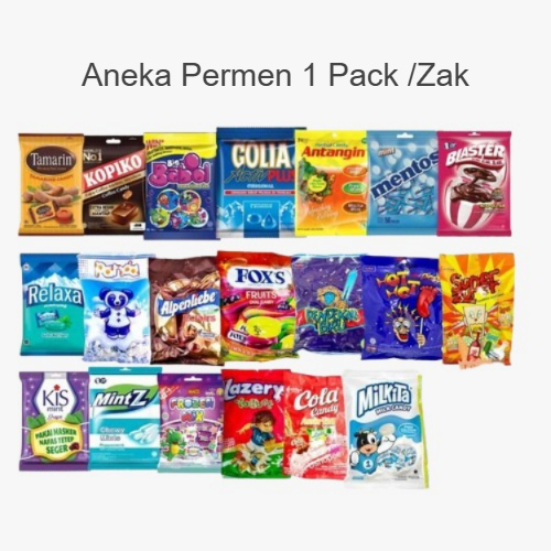 Jual Permen Aneka Jenis 1 Pack Mentos Fox Kiss Yupi Tamarin Apenlieble ...