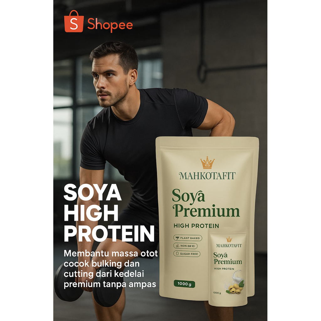 Jual WHEY PROTEIN SUSU BUBUK KEDELAI PROTEIN MAHKOTA 1000 GRAM | Shopee ...