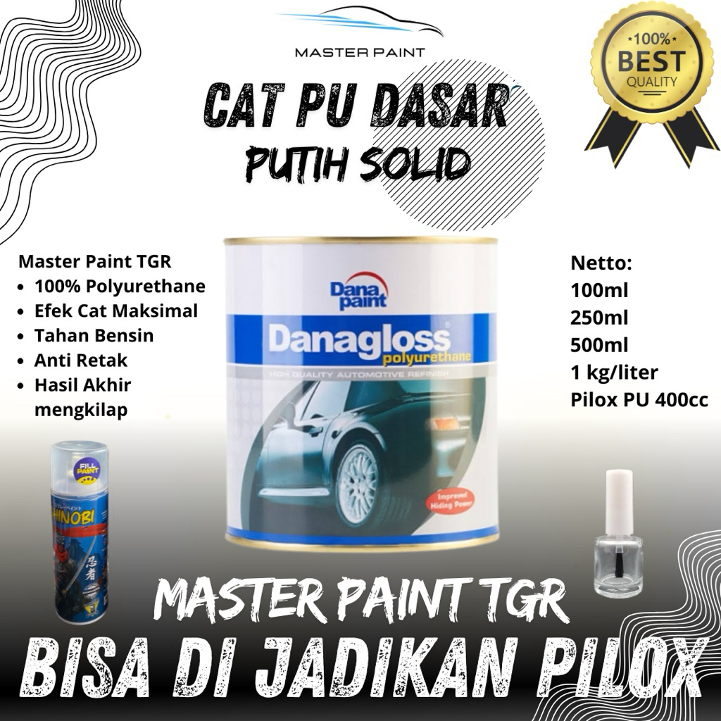 Jual Cat Putih Solid Pilox PU | Cat Dasaran Warna Putih Pilox | Shopee ...