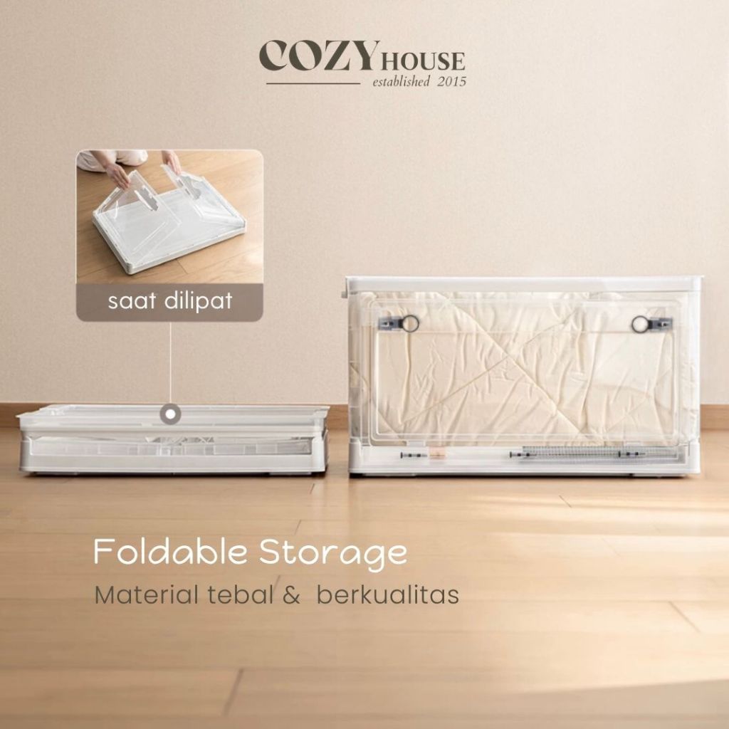 Jual COZYHOUSE BOXA Kotak Penyimpanan Transparan Box Lipat Kontainer ...