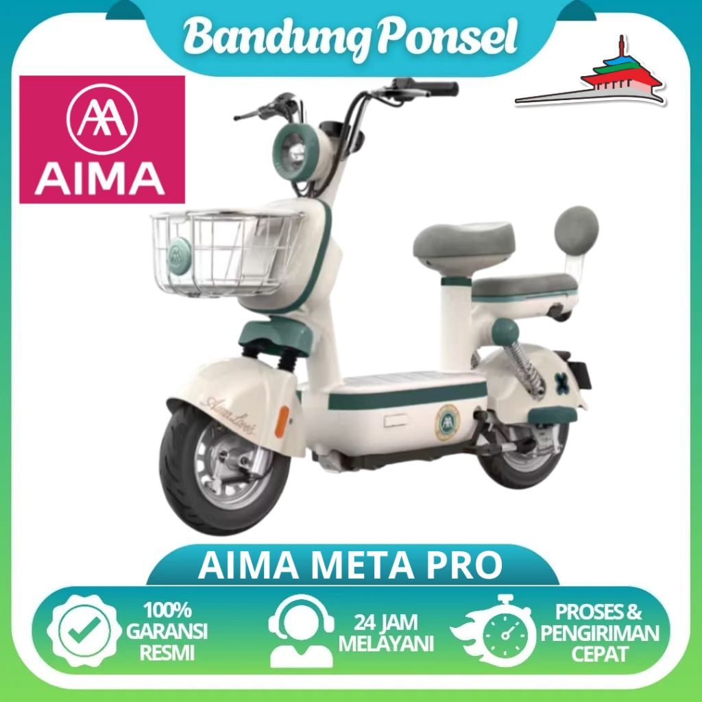 Jual Sepeda listrik Clasik Aima Meta Pro Nfc Jarak Tempuh 60 km batery ...