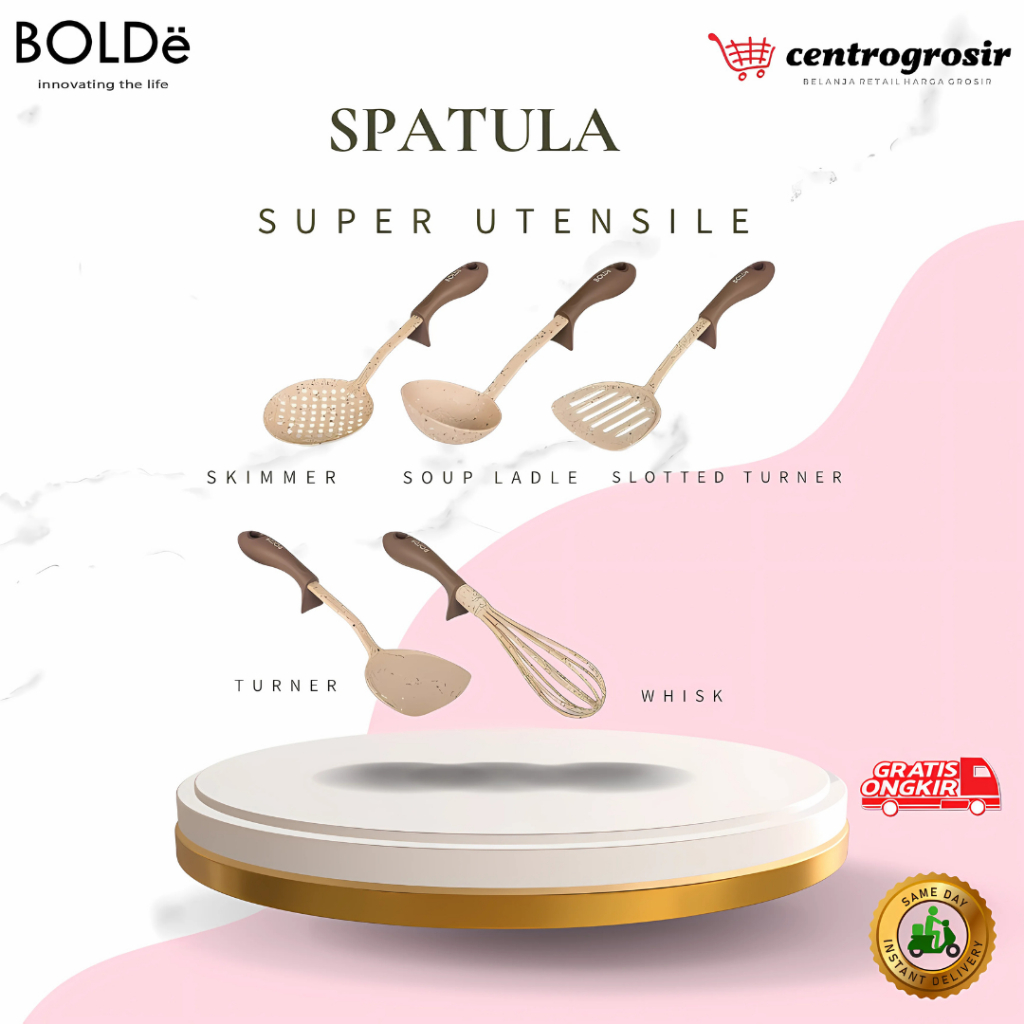 Jual BOLDe Super UTENSILE Granite Series SPATULA Beige Alat Masak Sodet ...