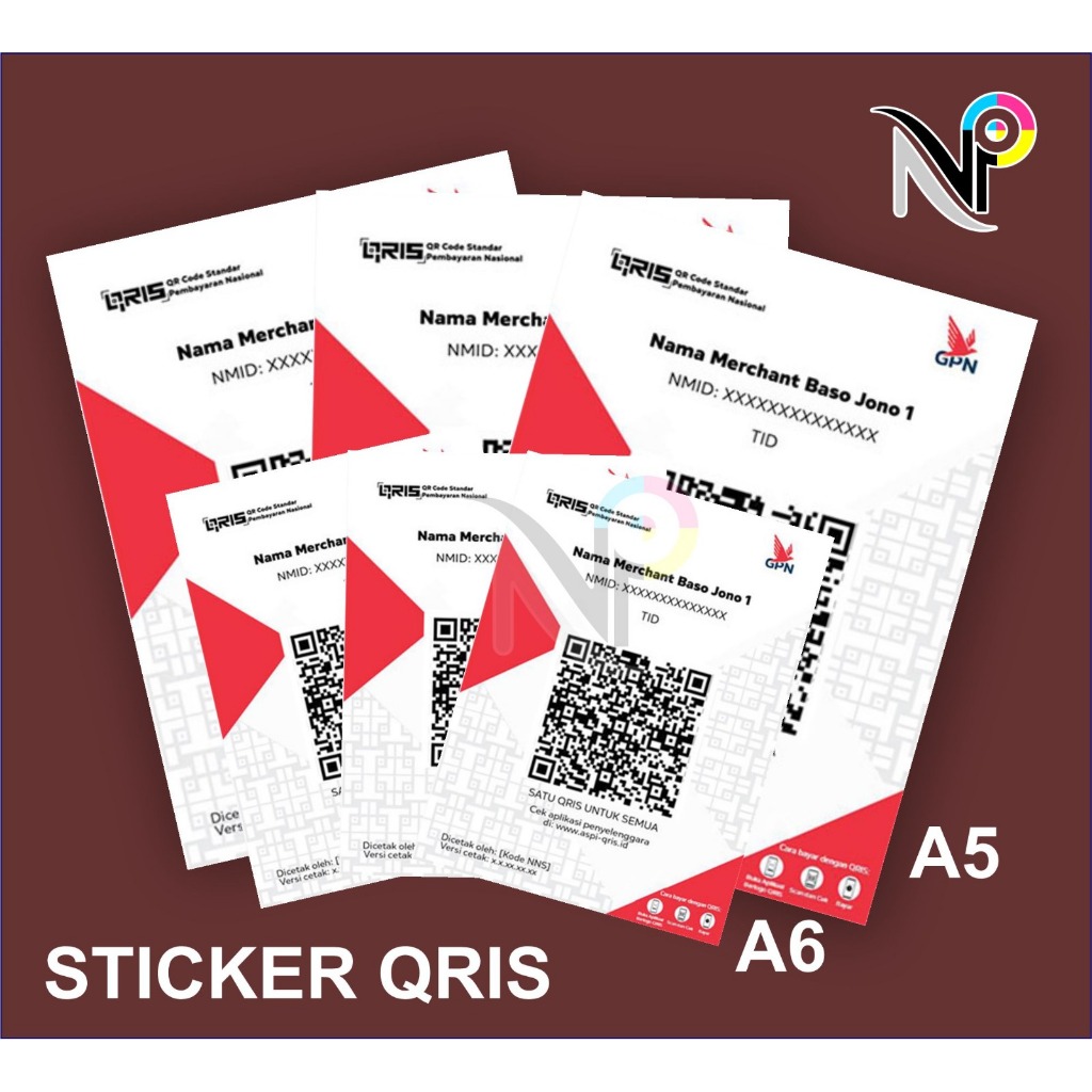 Jual Stiker Barcode Qris Custom / Display Qris Sticker Qris Nugraha ...