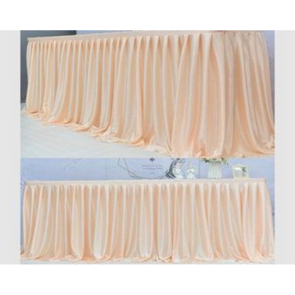 Jual Rok meja tinggi 75 cm x lebar 338 cm / Dekorasi meja prasmanan ...