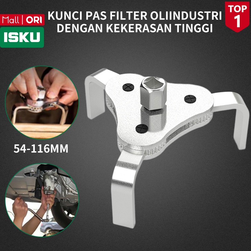 Jual ISKU Kunci Filter Oli Filter Wrench 54-116mm Alat Pembuka Filter ...
