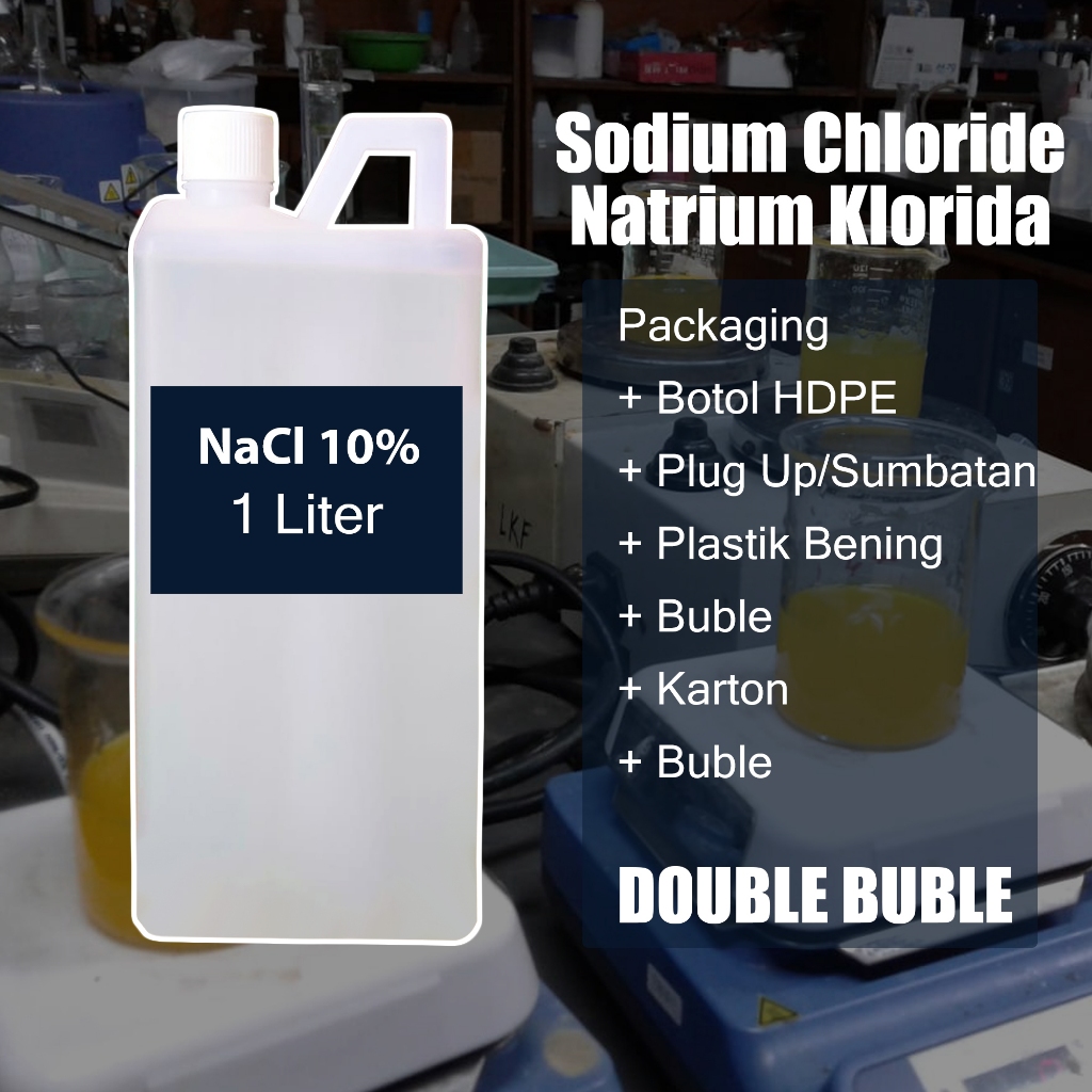 Jual Larutan NaCl 10% / Natrium Klrodida / Sodium Chloride Solution 1000ml | Shopee Indonesia
