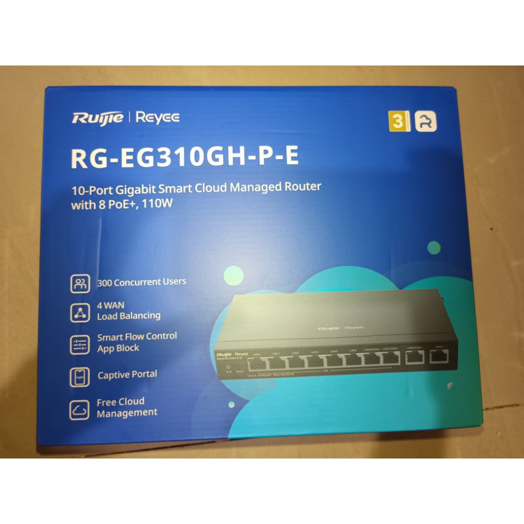 Jual Ruijie RG EG310GH-PoE Router Managed 4 WAN + 8 PoE Gigabit 1500 Mbps | Shopee Indonesia