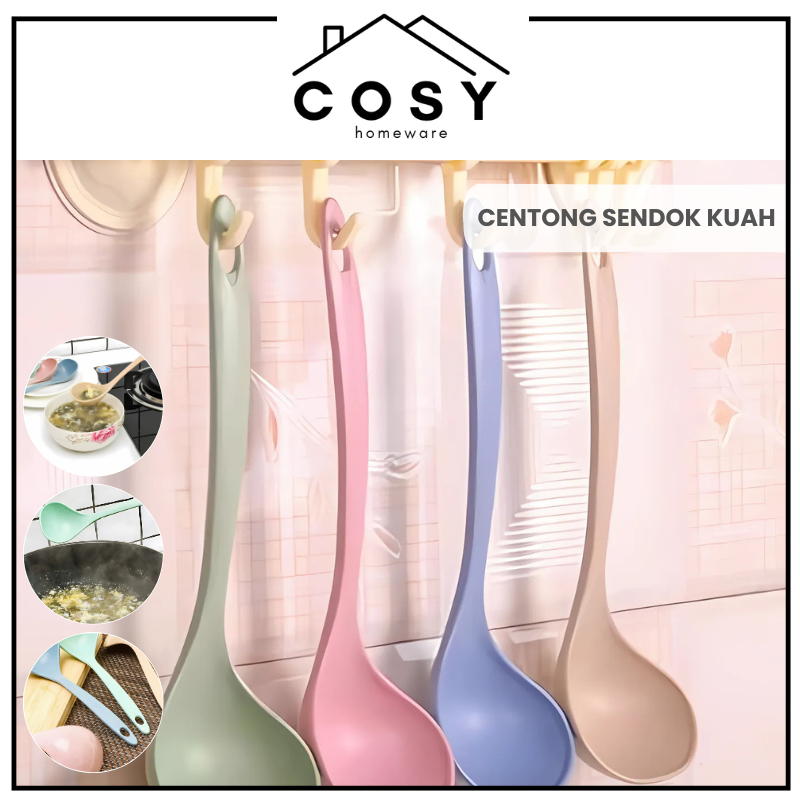 Jual COSY Centong Sendok Besar Gagang Panjang Kuah Plastik Jerami ...