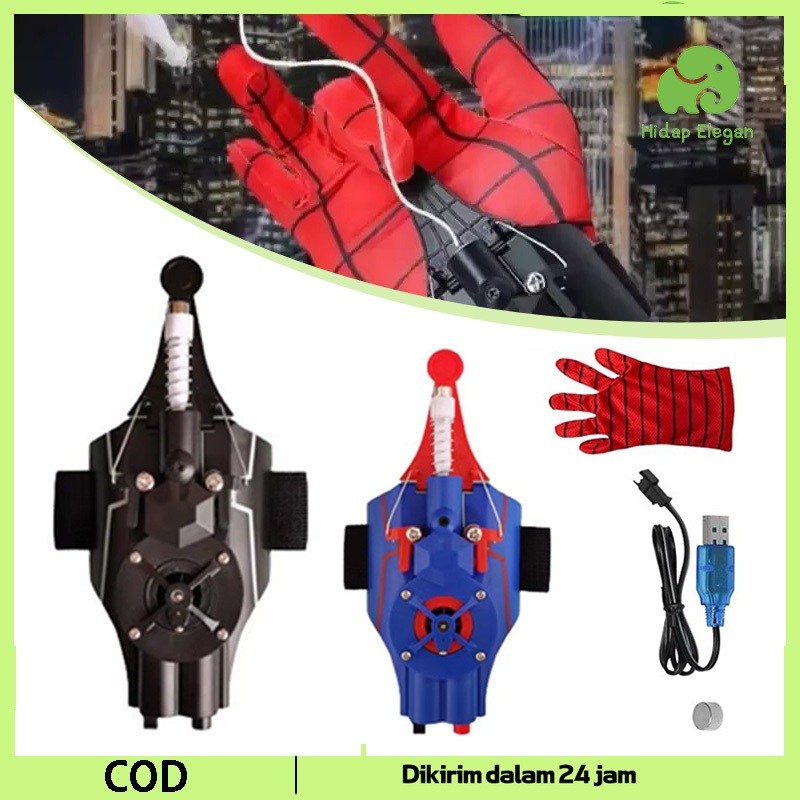 Jual Spiderman Peluncur Laba-Laba Sarung Tangan Web Set Sarung Tangan ...
