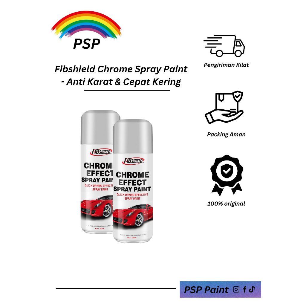 Jual Cat Semprot Chrome 200ml Chrome Spray Pain Warna Chrome Krum ...