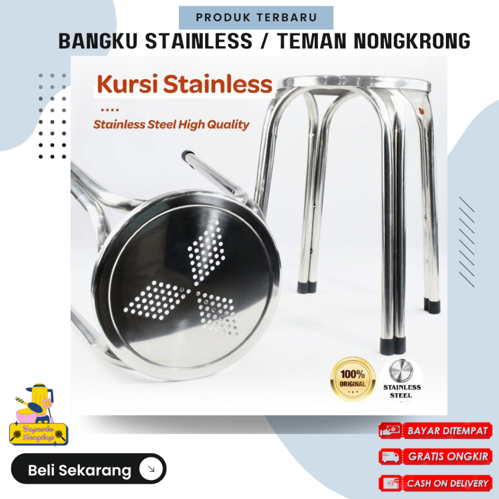 Jual Dapurku Lengkap - Kursi Bakso Stainless Steel Bangku Bakso Susun ...