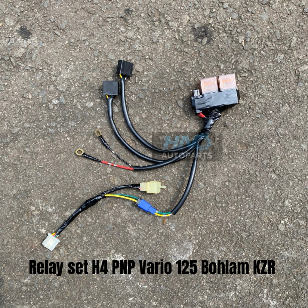 Jual Relay Set H4 PNP Vario 125 Bohlam KZR Dobel Relay 80 Ampere ...