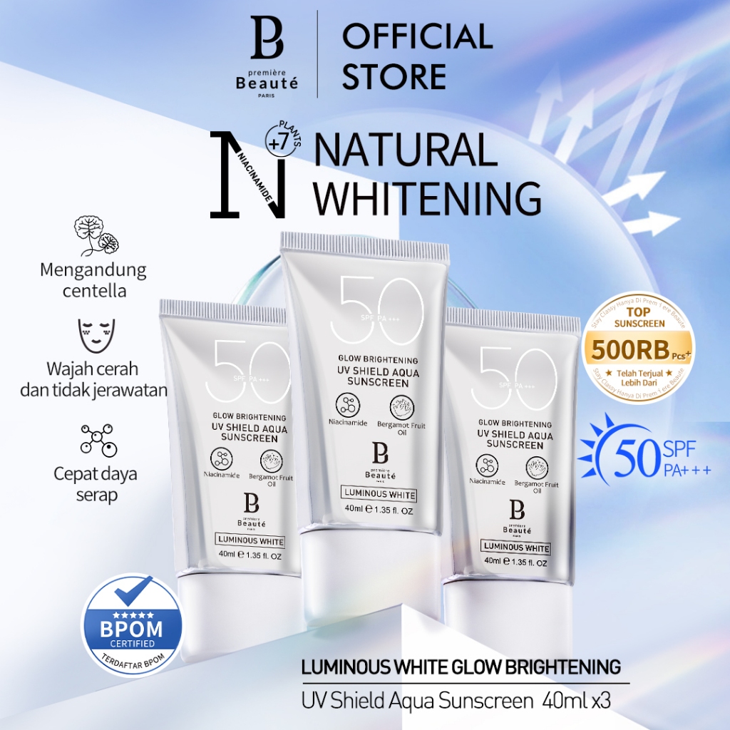 Jual PREMIERE BEAUTE [Sunscreen 3pcs] Sunscreen (SPF 50 PA+++) 40ml ...