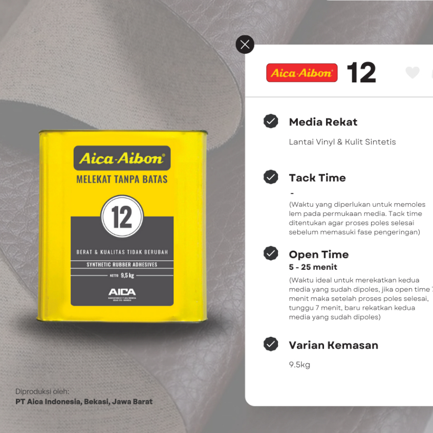Jual (PULAU JAWA ONLY!) LEM KUNING (SPONGE, LEATHER, HPL, VINYL) AICA ...
